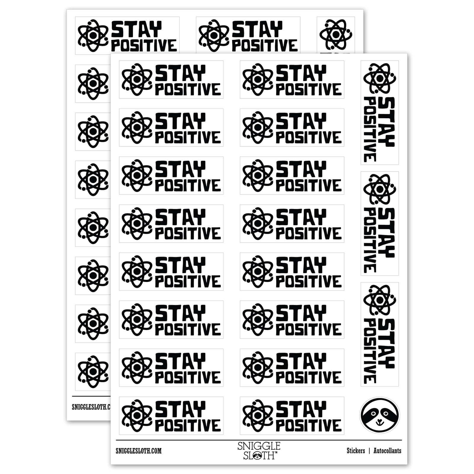 Stay Positive Science Atom Proton Teacher Student School Sticker Set ...