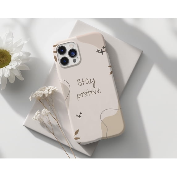 Stay Positive Self Care Phone Case Cute Trendy iPhone 17 through 11 Pro ...