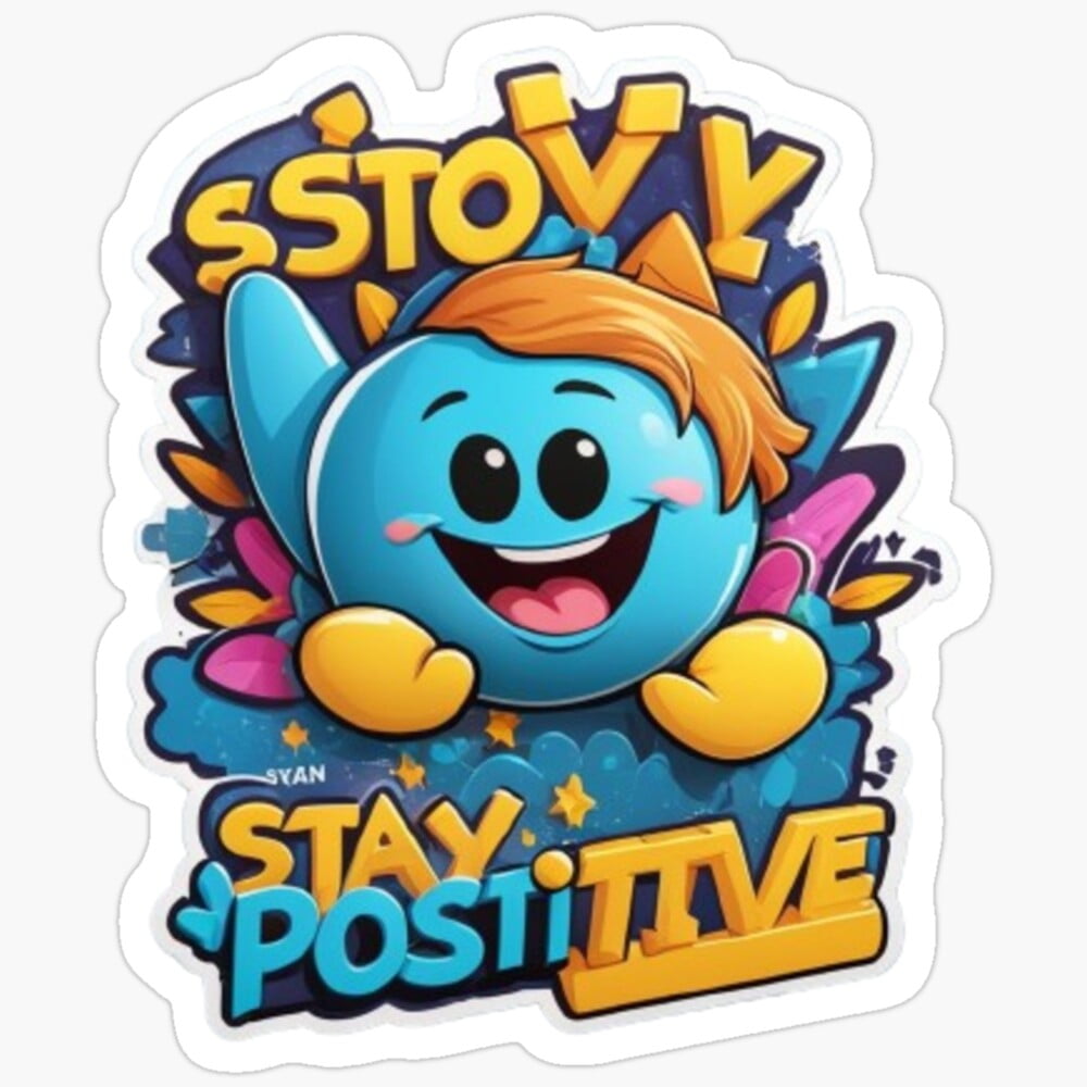 Stay Positive Sticker Phone Decal Water Bottle Stickers Car Decals ...
