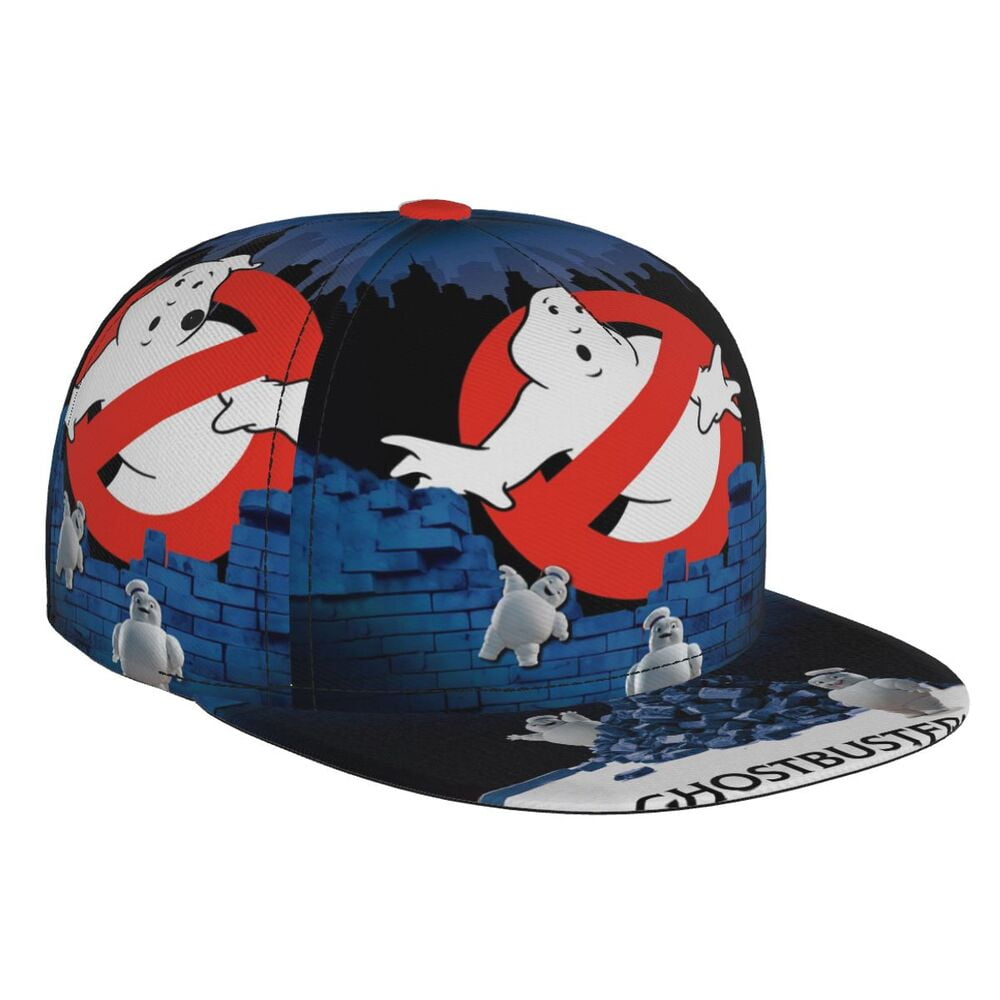 Stay Puft Ghostbusters Adjustable Flat Brim Baseball Cap Snapback Hat ...