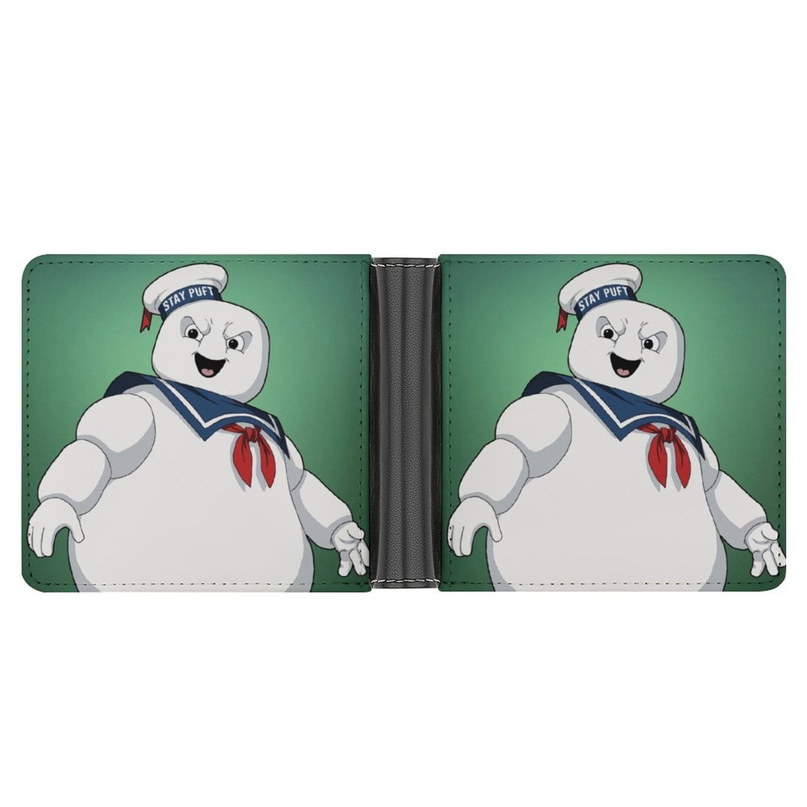 Stay_Puft Ghostbusters PU Leather Bifold Wallet Money Organizers Gift ...