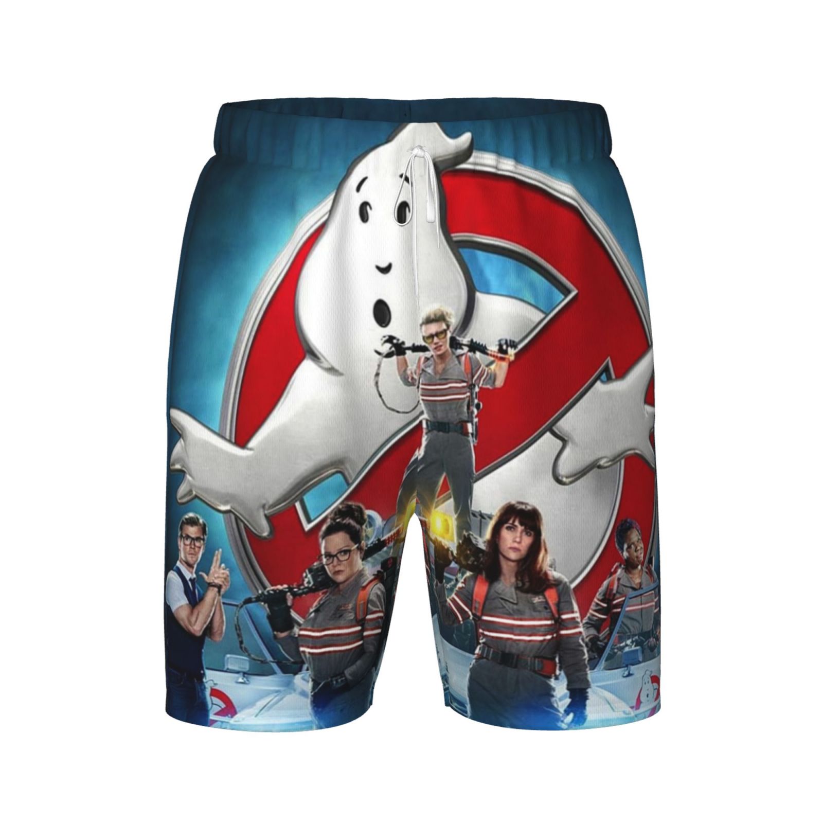 Stay-Puft-Ghostbusters Teen Swim Trunks Summer Beach Board Shorts Double Layered Swimwear Boys ...