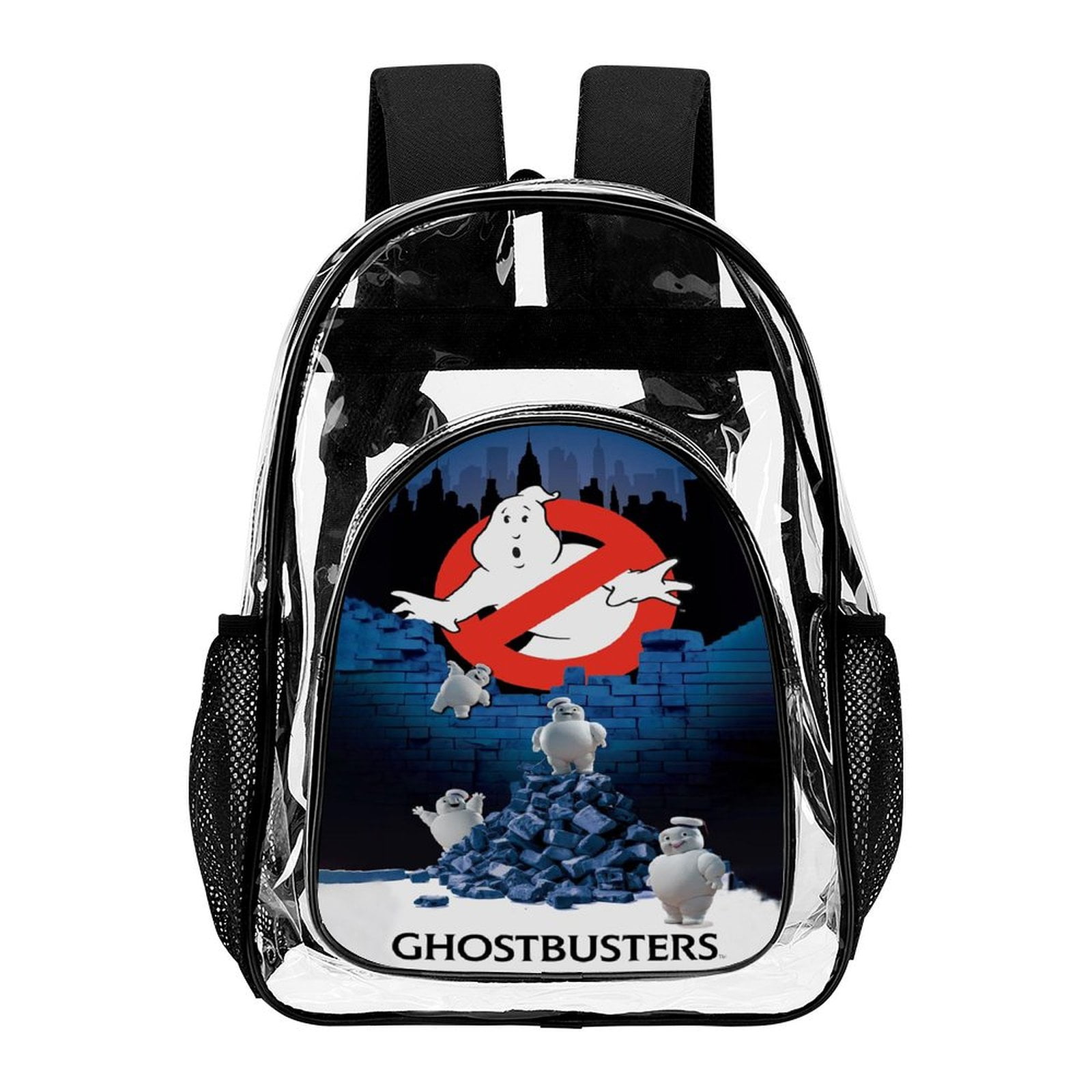 Stay Puft Ghostbusters Transparent Clear Backpack with Mesh Bag ...