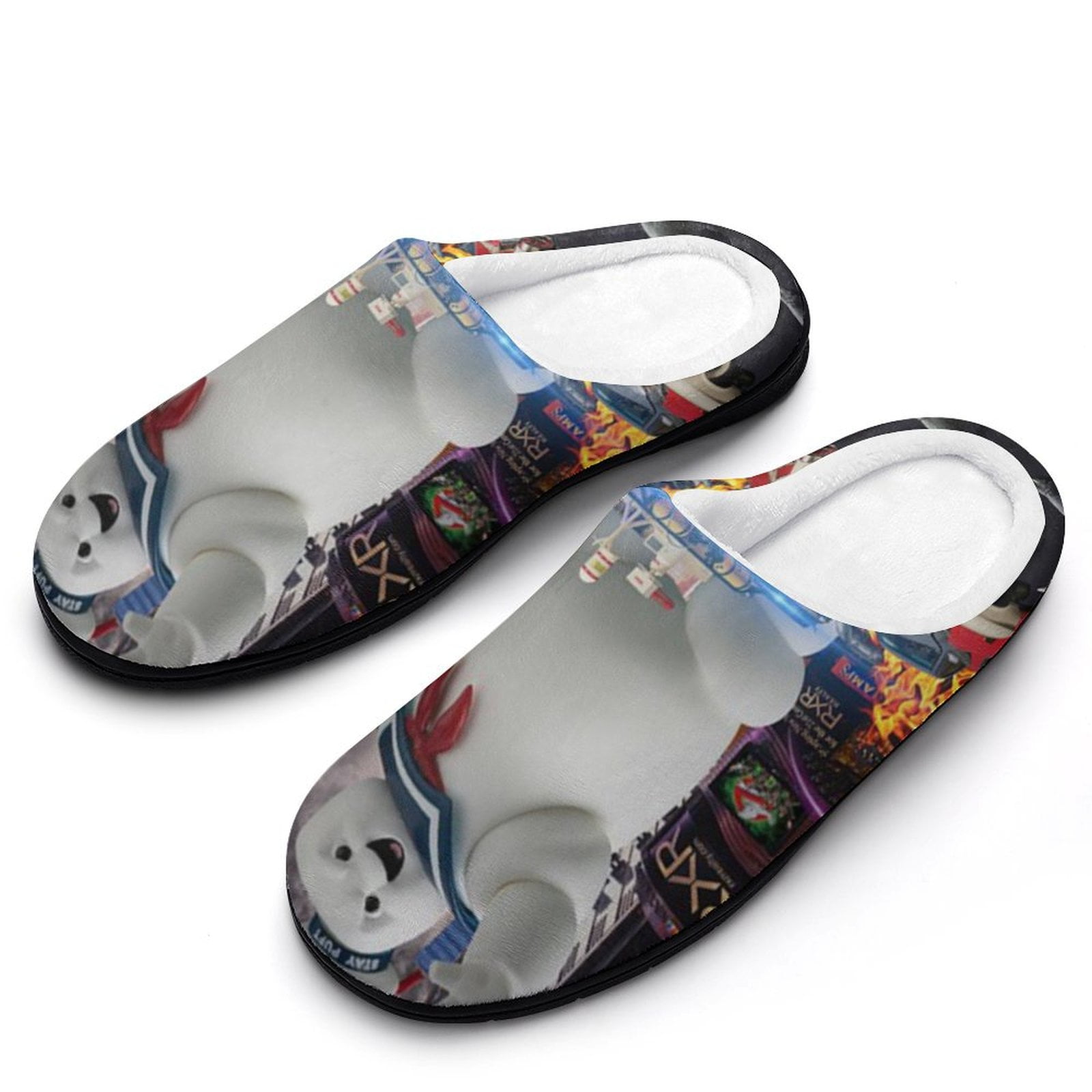 Stay-Puft Marshmallow Ghostbusters Fuzzy Cotton Slippers For Mens ...