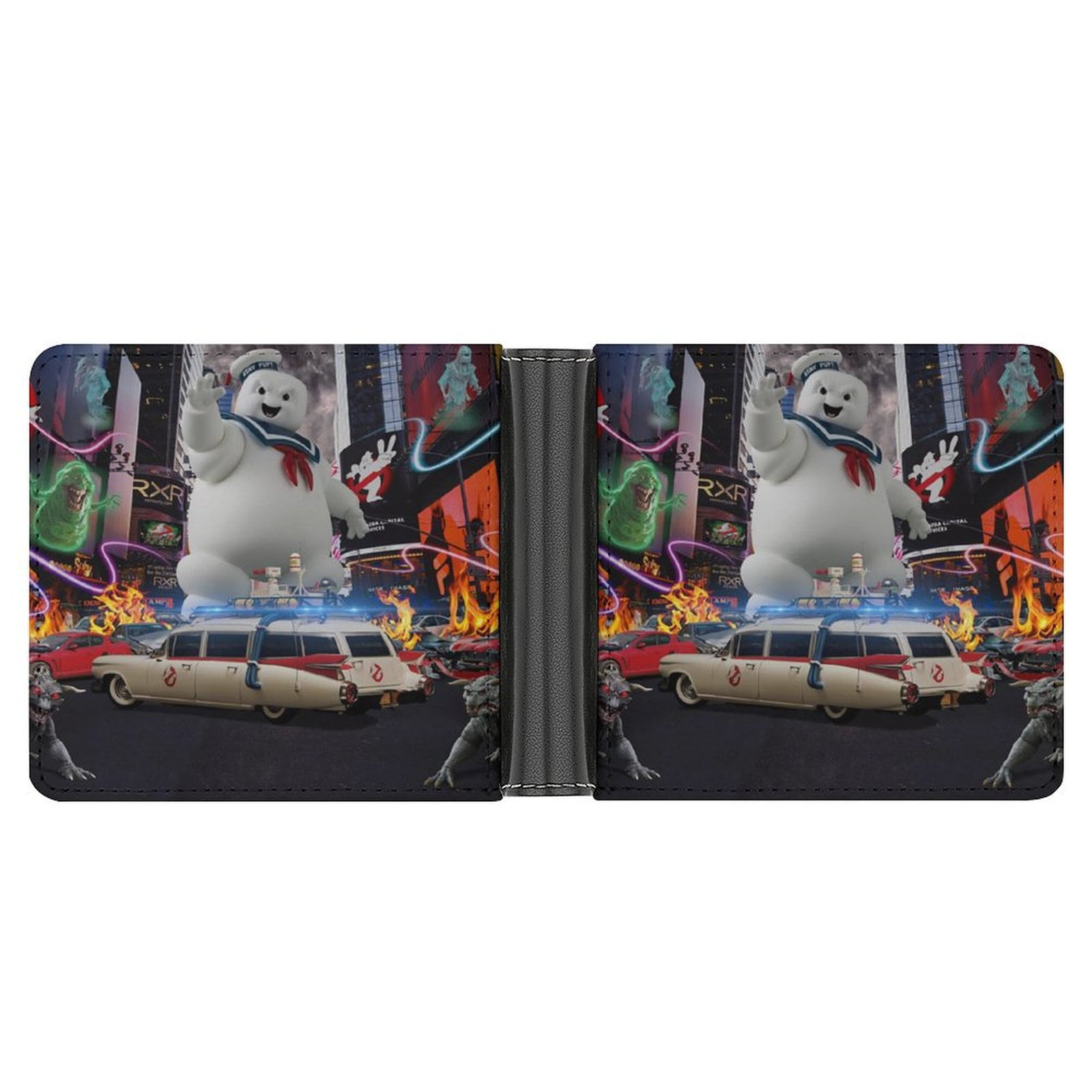 Stay-Puft Marshmallow Ghostbusters PU Leather Bifold Wallet Money ...
