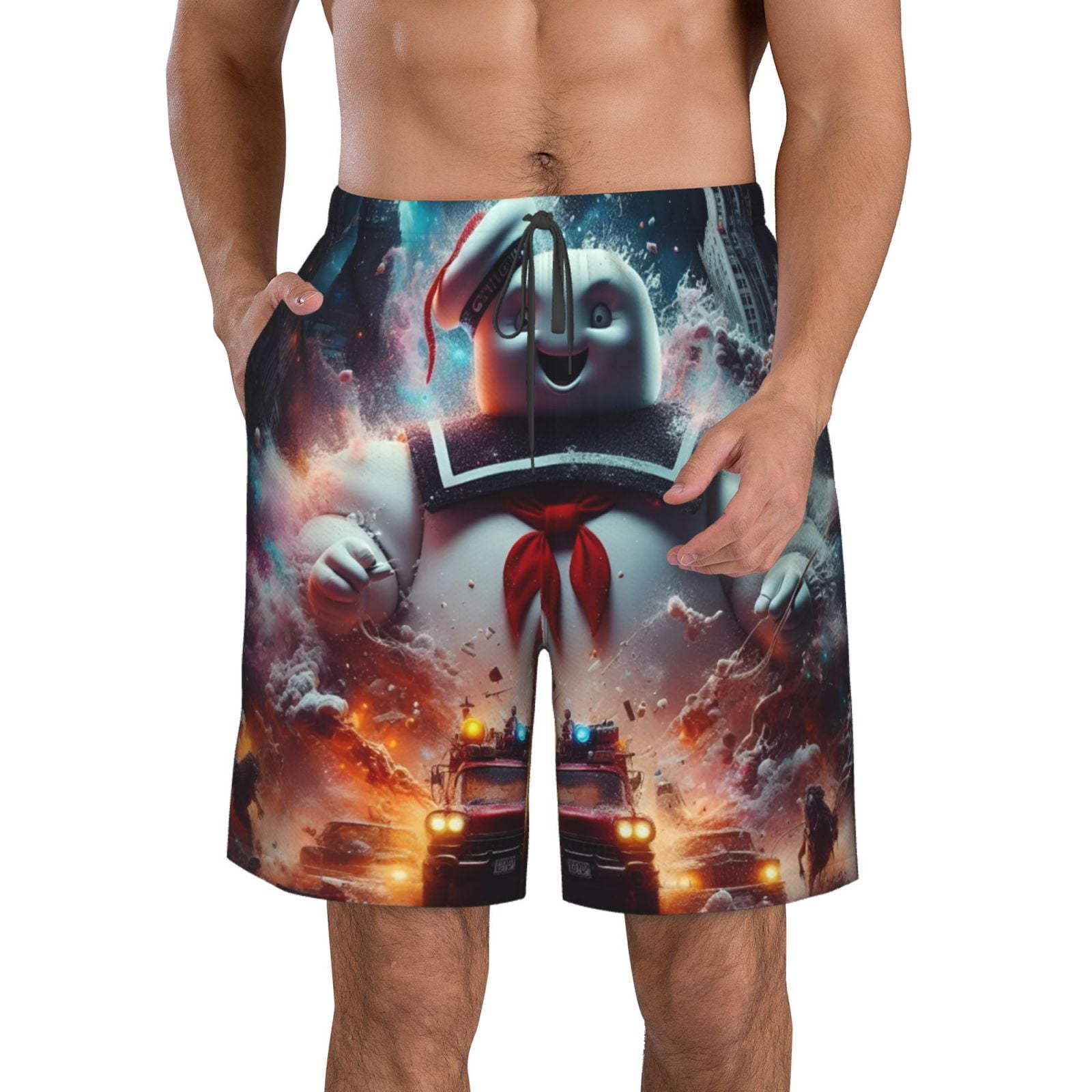 Stay Puft Movie Ghostbusters Men's Beach Shorts Swim Trunks Casual ...