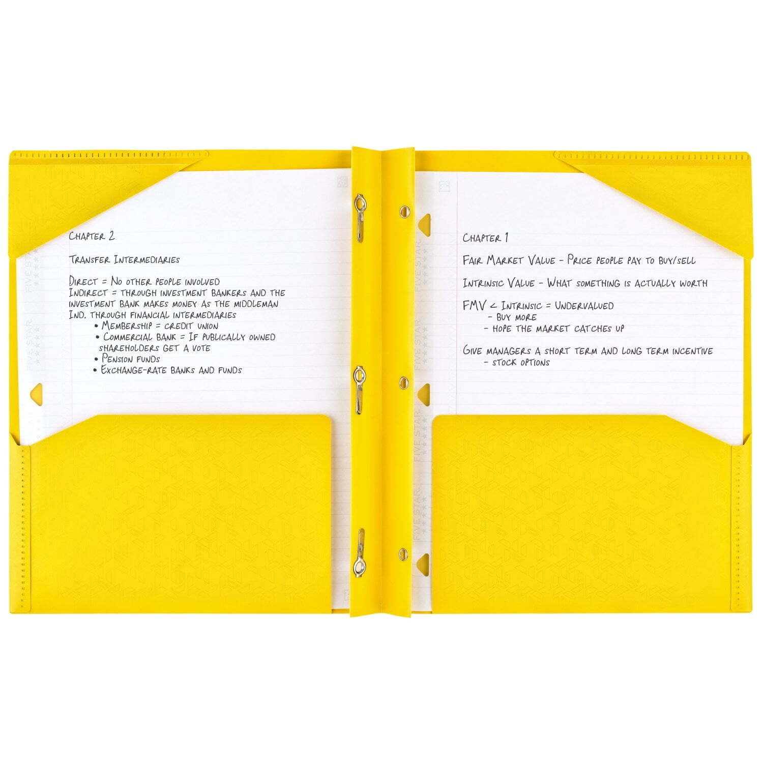 Stay-Put Plastic and Prong Folder, Harvest Yellow F - Walmart.com