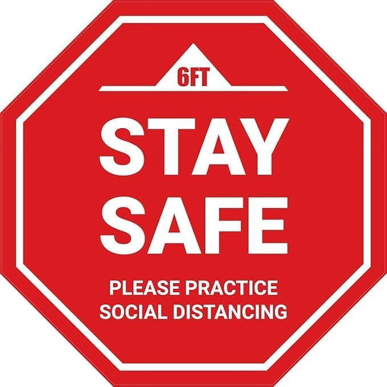 Stay Safe Please Practice Social Distancing Stop Metal Tin Sign for ...