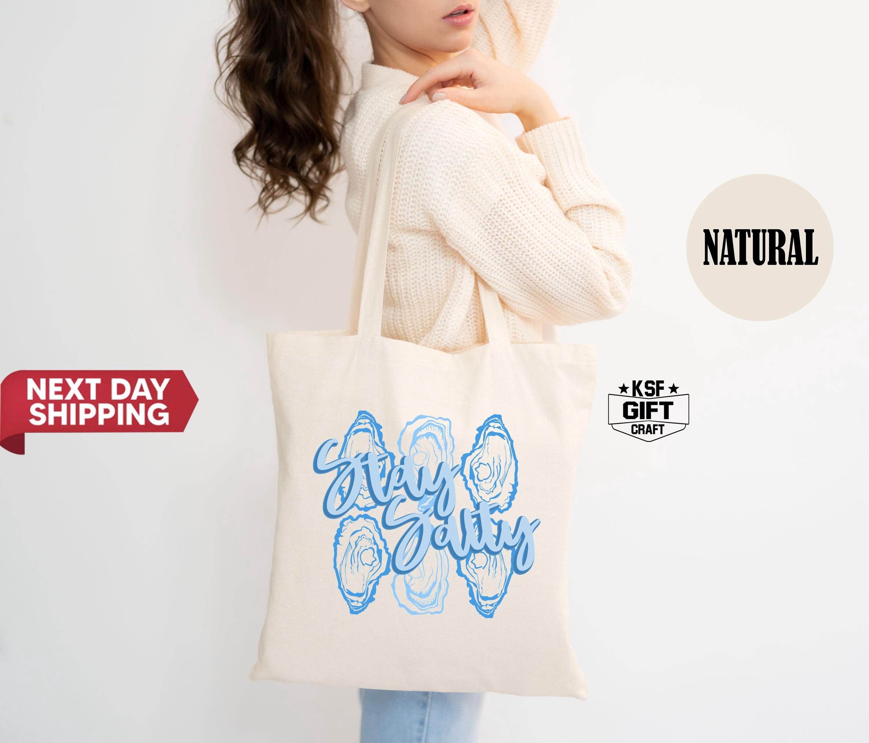 Stay Salty Tote Bag Oysters Sea Shell Beach Vacation Bags - Walmart.com