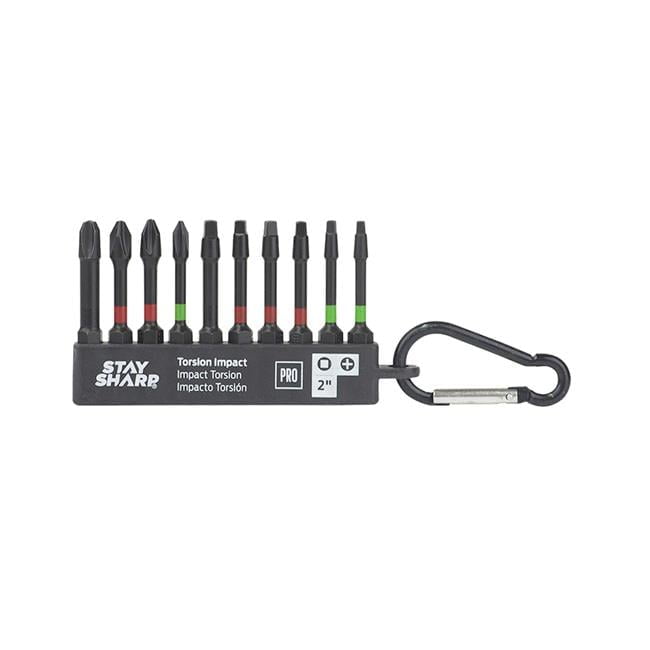 Stay Sharp 75230 2 in. Assorted Torsion Impact Bit Clip Square Recess ...