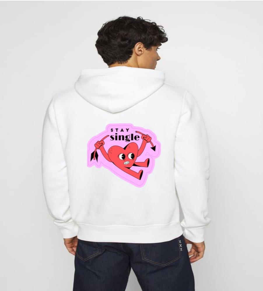 Stay Single Badge Hoodie Fun and Empowering Design for Embracing ...