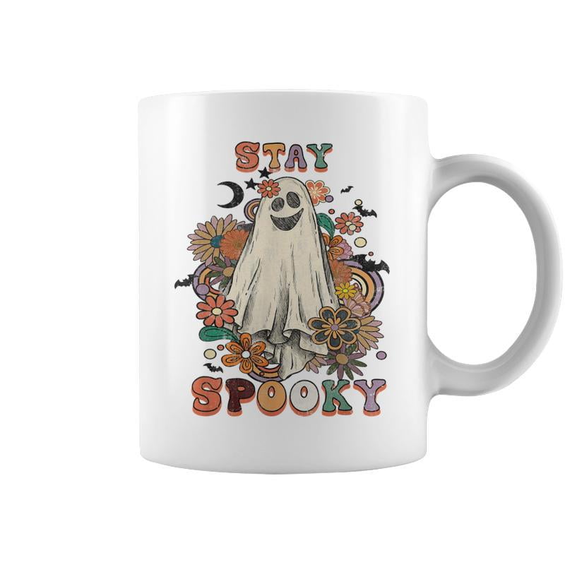 Stay Spooky Retro Ghost Halloween Coffee Mug - Walmart.com