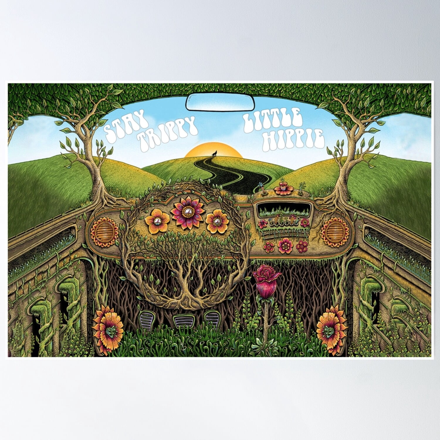 Stay Trippy Little Hippie Poster, Hippie Wall Art, Hippie Wall Decor ...