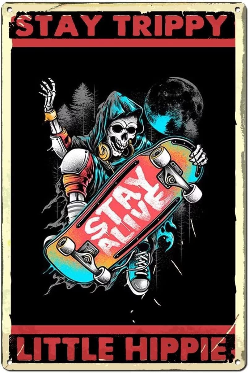 Stay Trippy Little Hippie Poster Scooter， Vintage Outhouse Vintage ...