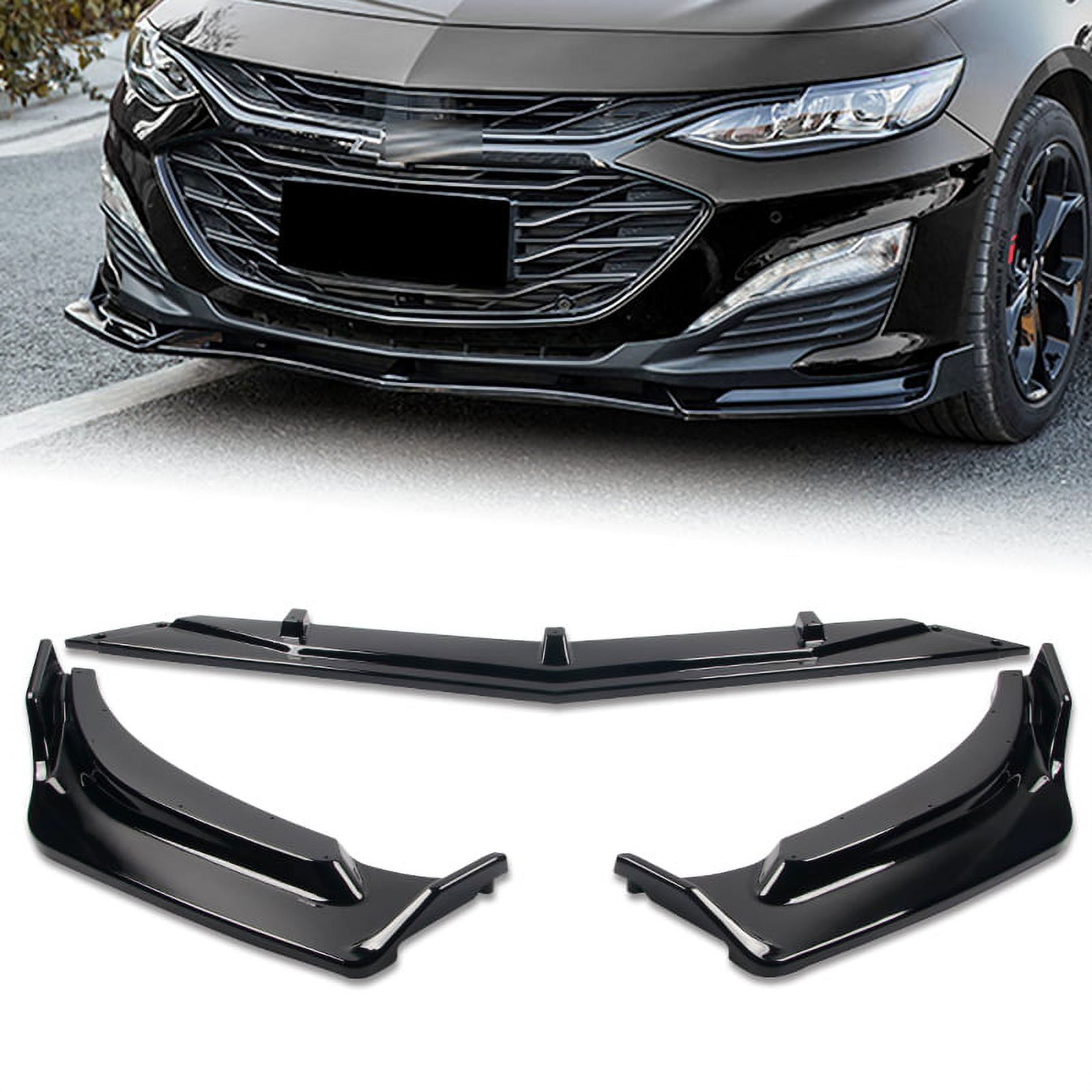 Stay Tuned Performance 2-PU-503-PBK, Front Bumper Kit Spoiler Lip for 2019-2021 Malibu Painted ...