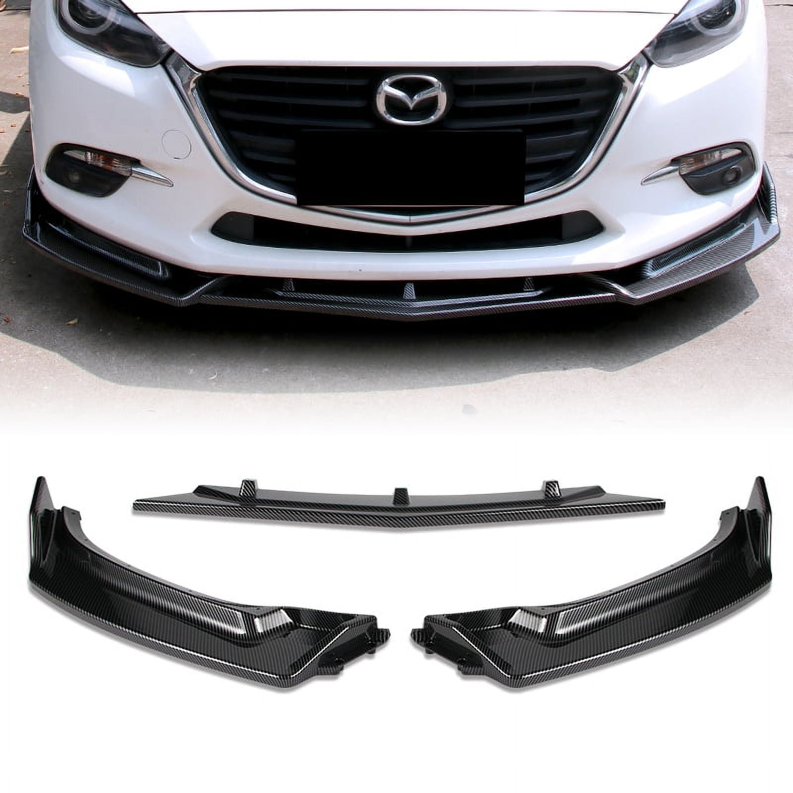 Stay Tuned Performance 14-18 Mazda 3 Axela Carbon-look Front Bumper Kit ...