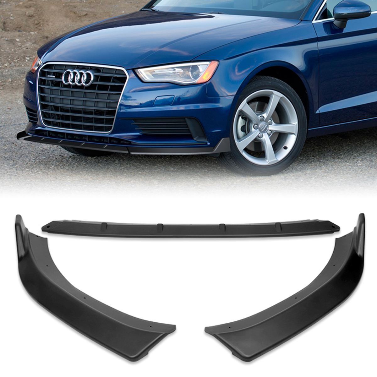 Stay Tuned Performance For 2014-2016 Audi A3 Matt Black Sport Front ...