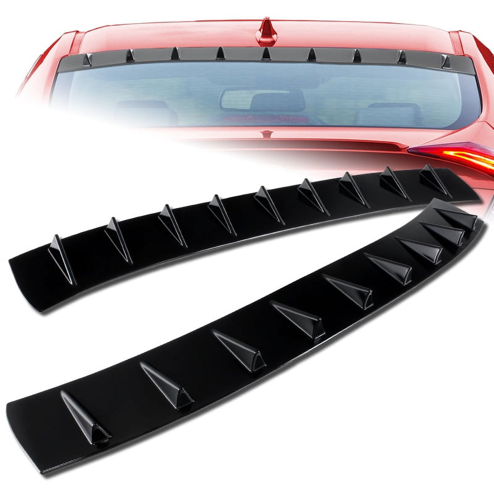 Stay Tuned Performance For 2016-2020 Honda Civic 4DR Black Shark Fin Rear Roof Window Spoiler ...