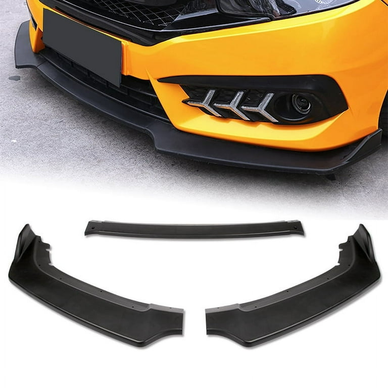 Stay Tuned Performance For 2016 2021 Honda Civic Gen 10Th Black Front Bumper Body Kit Spoiler Lip 3PCS