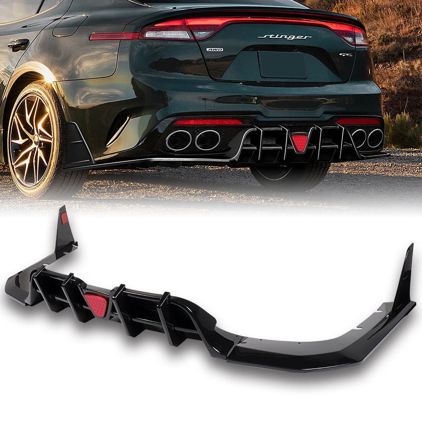Stay Tuned Performance For 2018-2023 Kia Stinger Painted Black Rear ...
