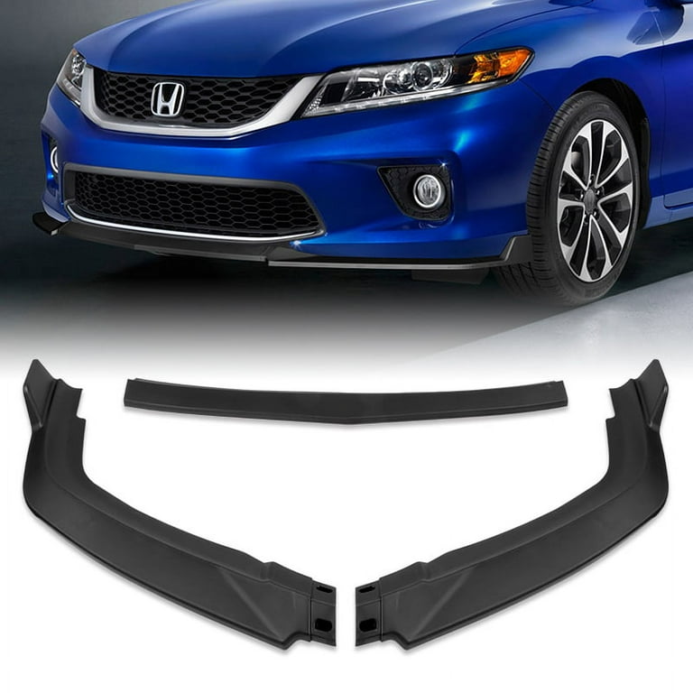 Stay Tuned Performance Front Bumper Splitter Spoiler Lip for 2013 2015 Honda Accord Coupe Matt Black
