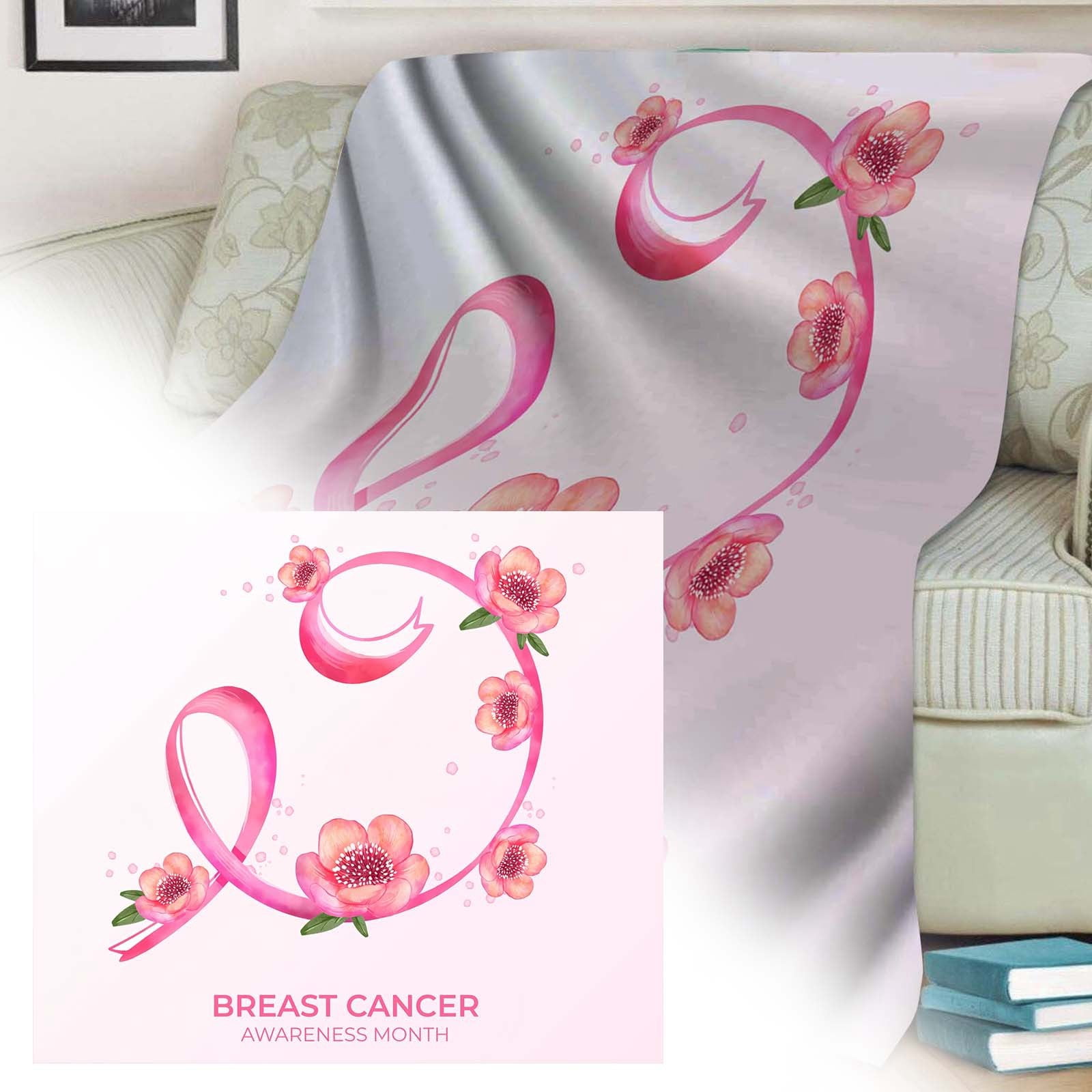 Stay Warm And Support A Cause With Our Cancer Awareness Print Blanket A ...