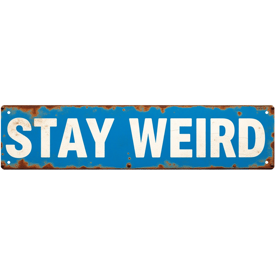 Stay Weird Motivational Tin Sign - 16x4 Inch - Ideal for Bedroom ...