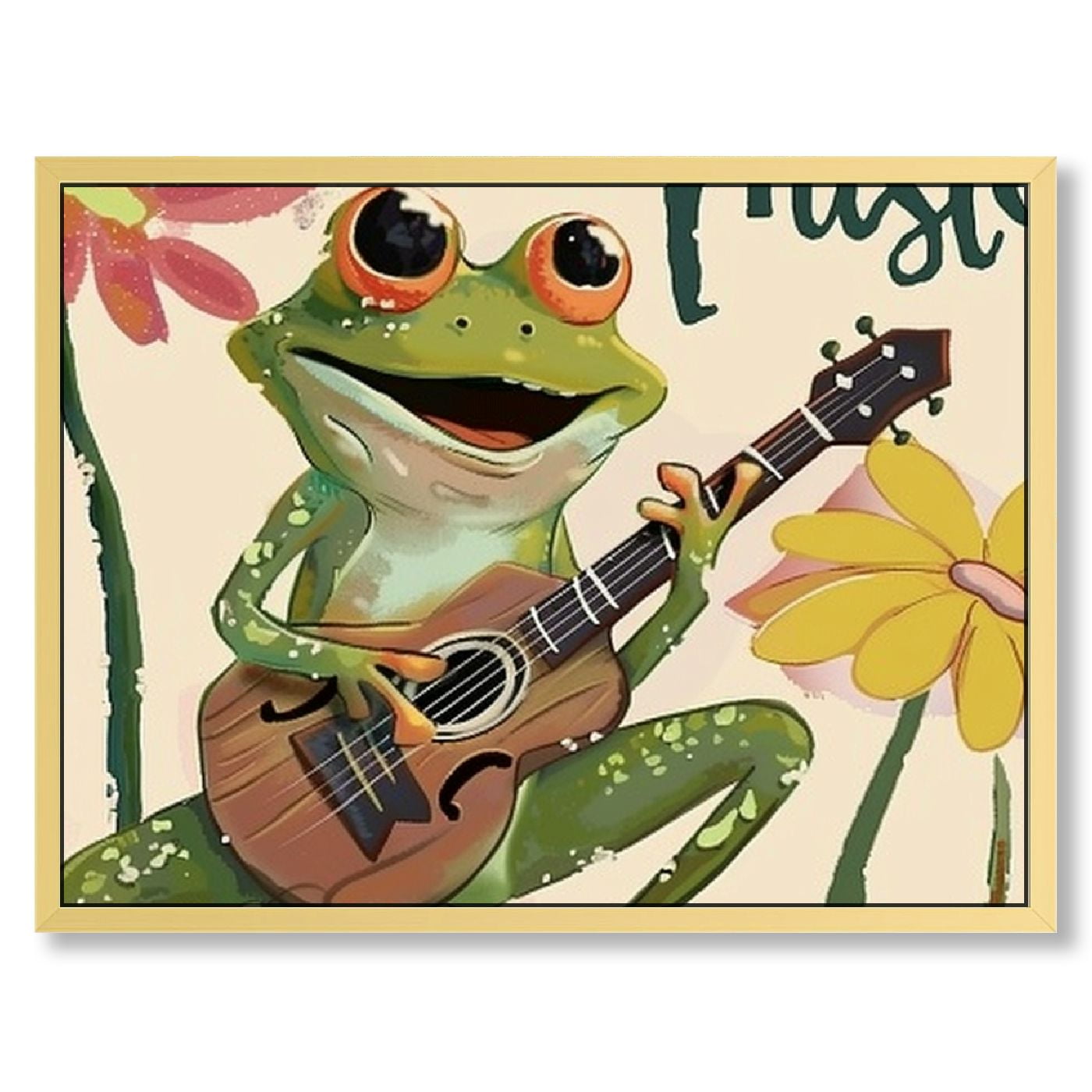 Stay Weird Poster - Retro Frog With Ukulele Print - Groovy Frog Art ...