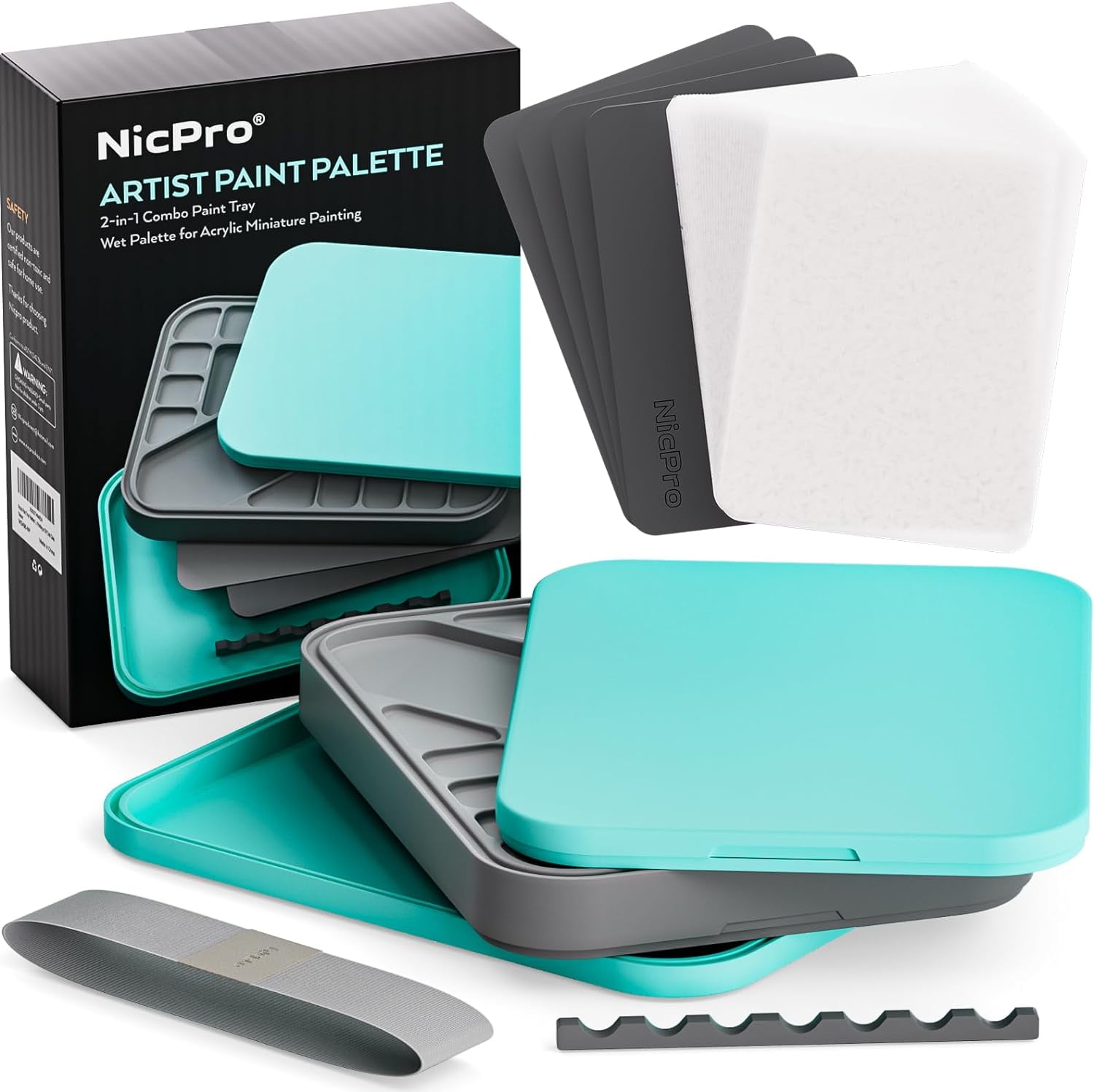 Stay Wet Palette for Acrylic Miniature Painting Kit, Paint Tray ...
