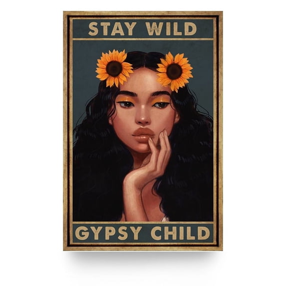 Stay Wild Gypsy Child Vertical Poster Matte Wall Art Decor 11 x 17 Inch ...