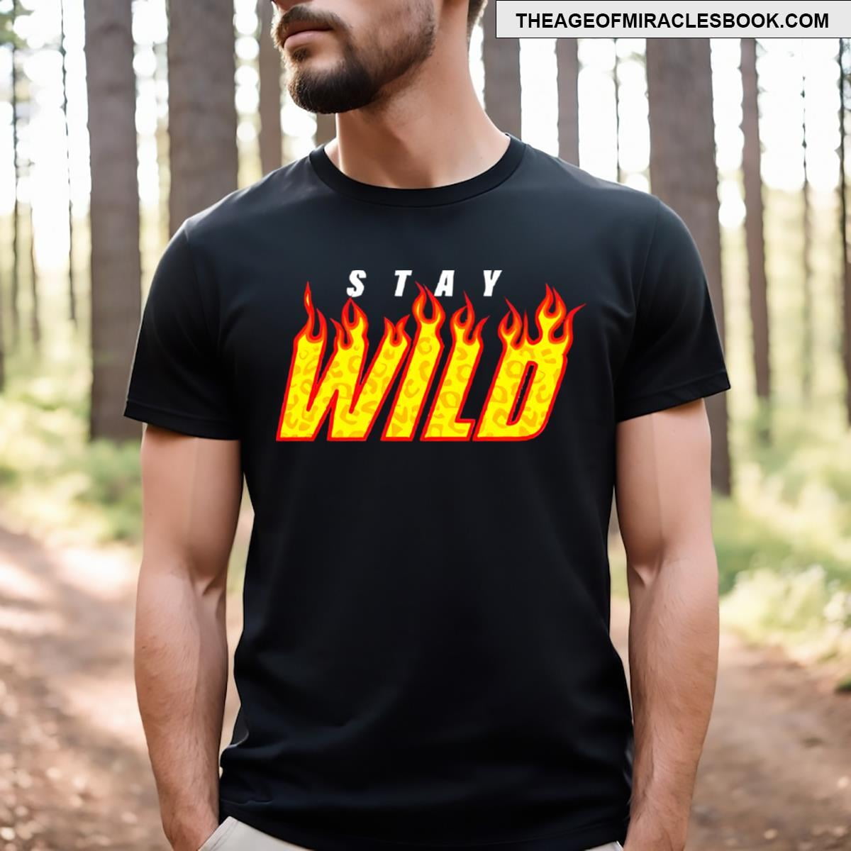 Stay Wild Merch Ben Azelart Fire T-shirt - Walmart.com