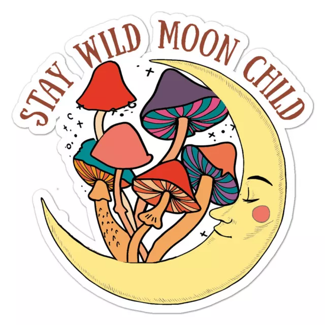 Stay Wild Moon Child Sticker Indoor Outdoor Phone Decal Water Bottle ...