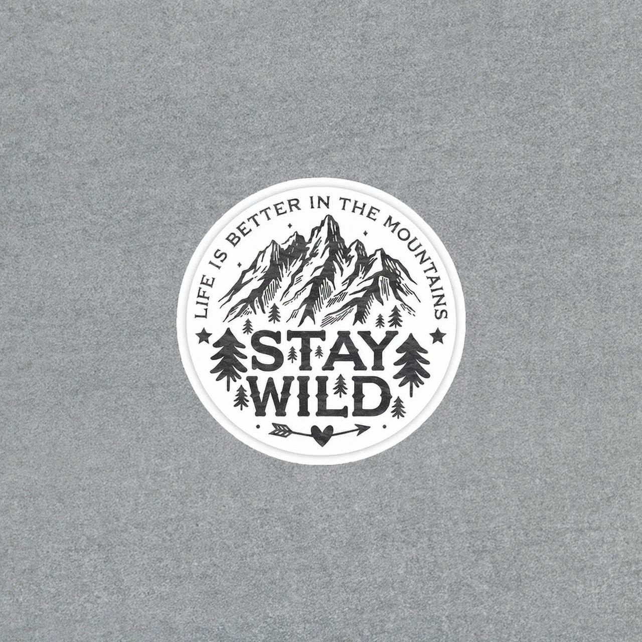 Stay Wild Mountain Adventure Vinyl Sticker For Nature Loversphone Decal ...
