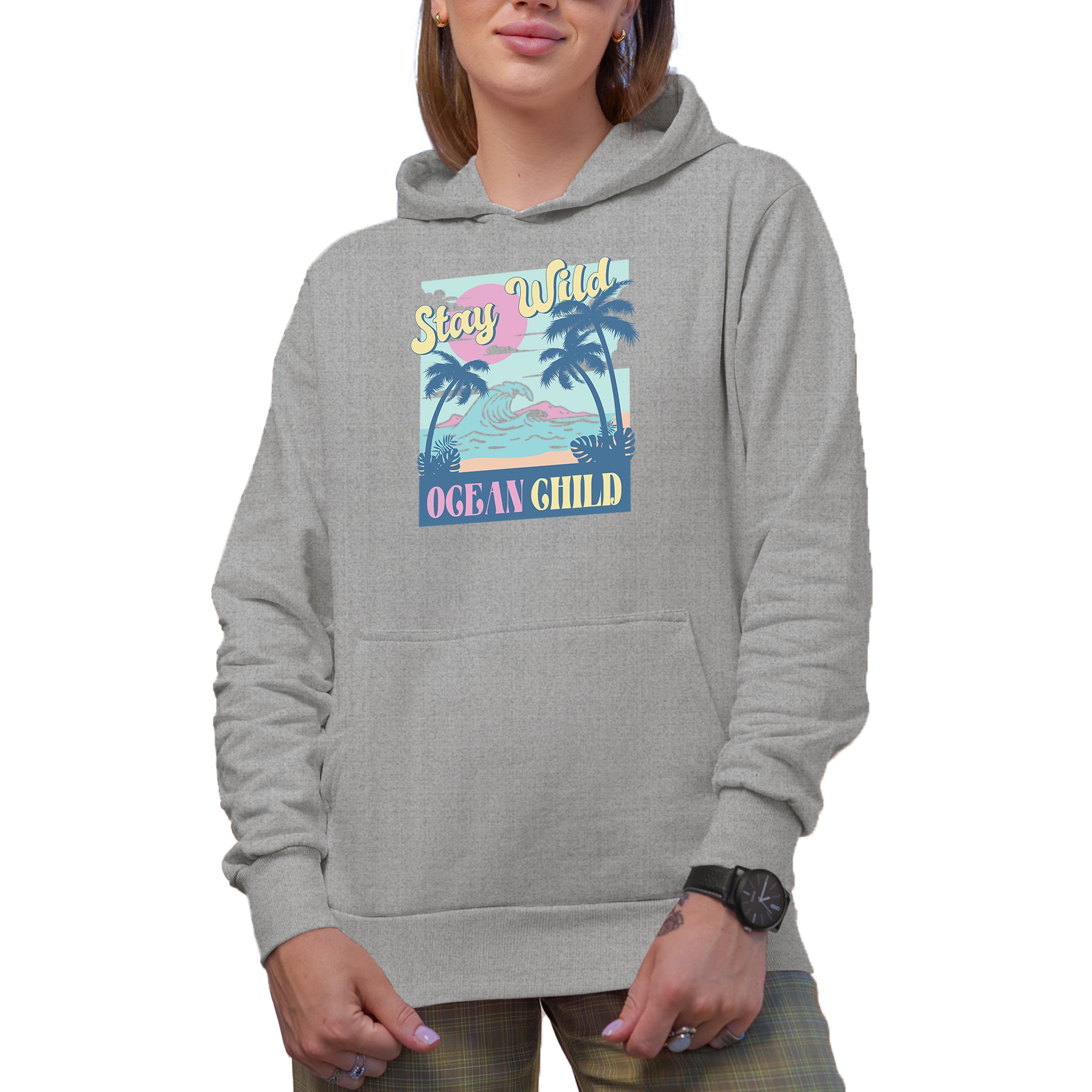 Stay Wild, Ocean Child with Retro Palm Trees & Sea Art Merch Gift ...