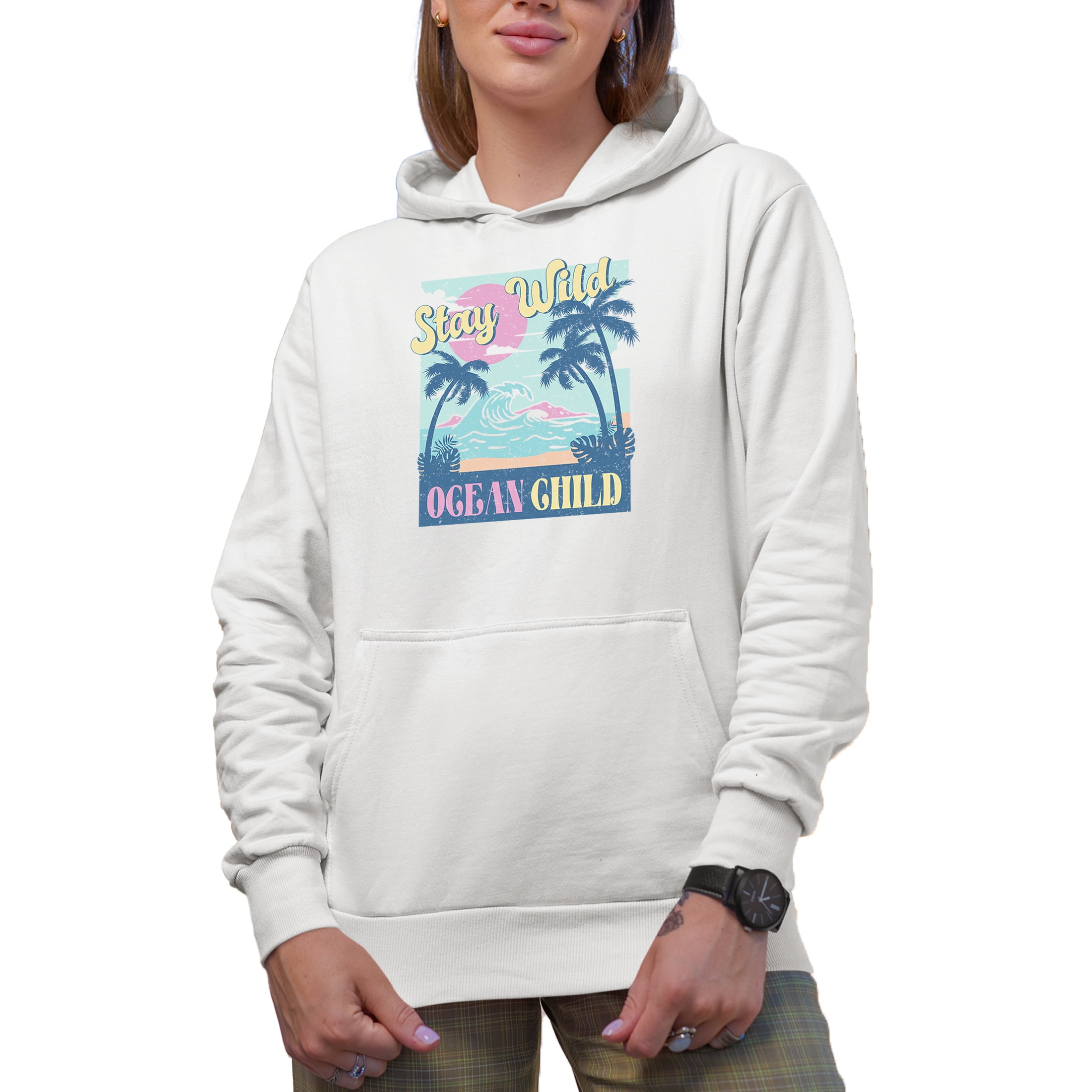 Stay Wild, Ocean Child with Retro Palm Trees & Sea Art Merch Gift ...