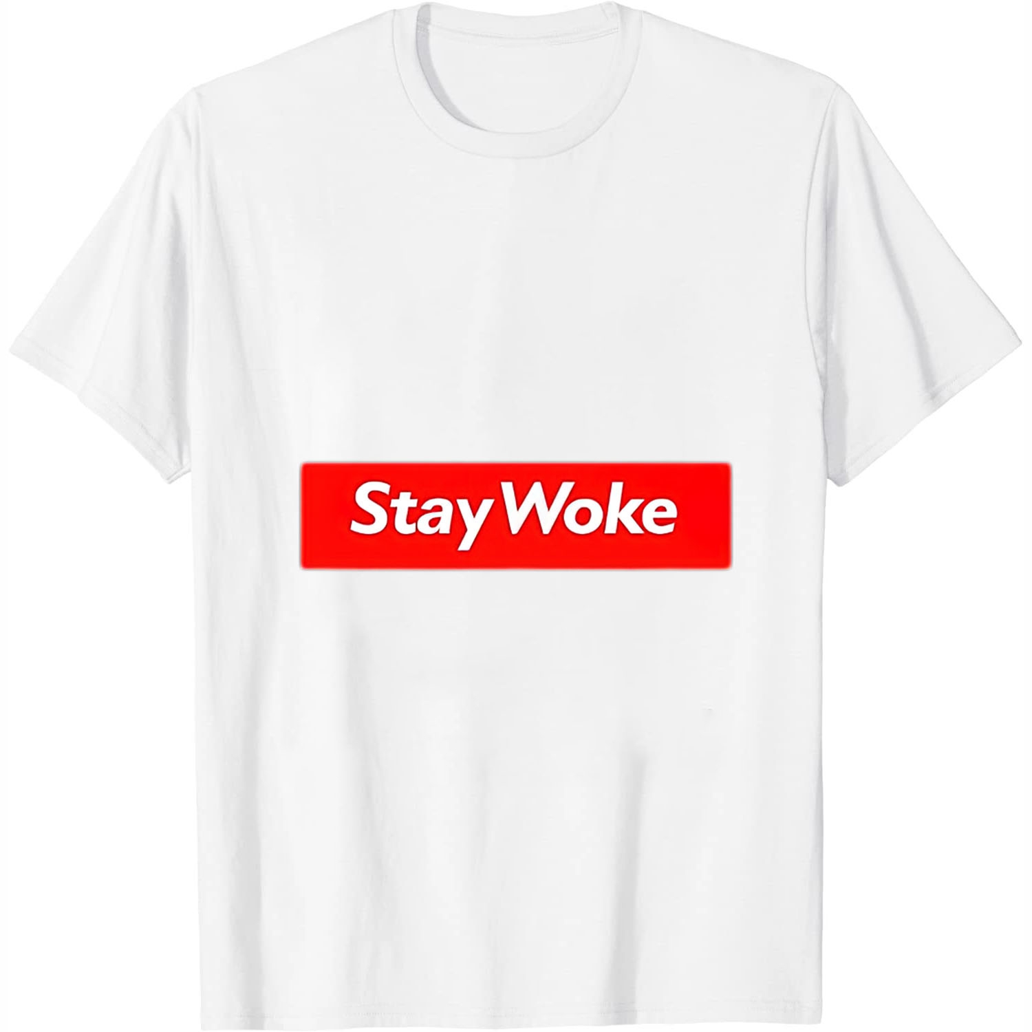 Stay Woke Red Box Urban Wear TShirt White 2X-Large - Walmart.com