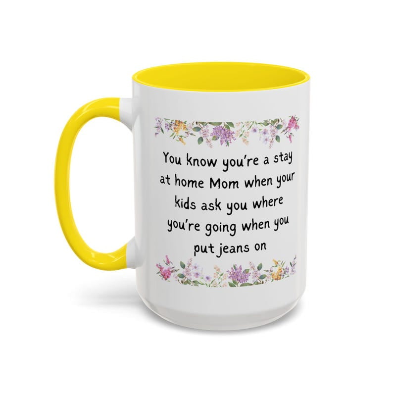 Stay-at-Home Mom Mug – Floral Humor Gift, Cute Mother Life Cup ...