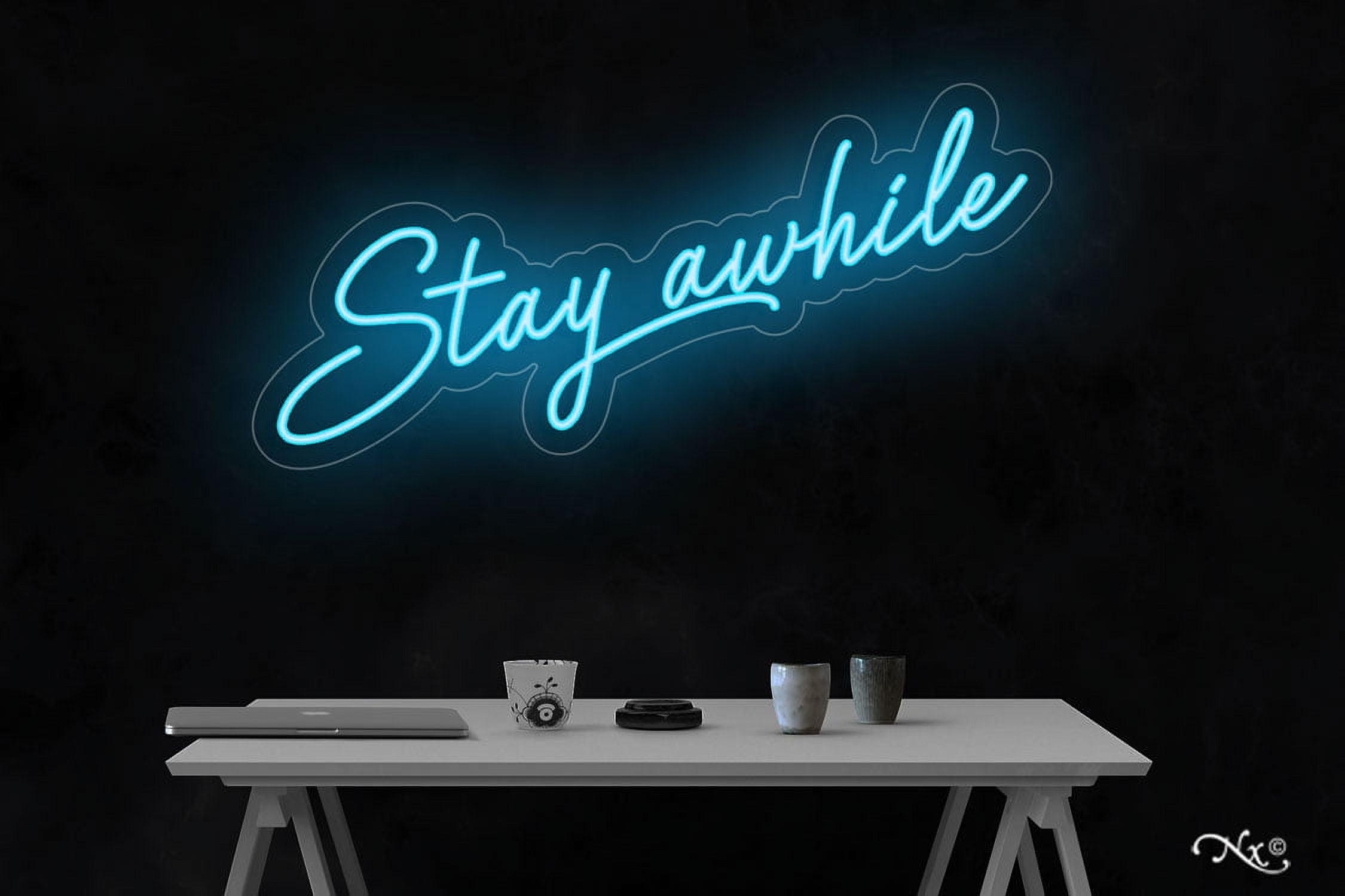 Stay awhile-LED Neon Sign Made in USA - Walmart.com