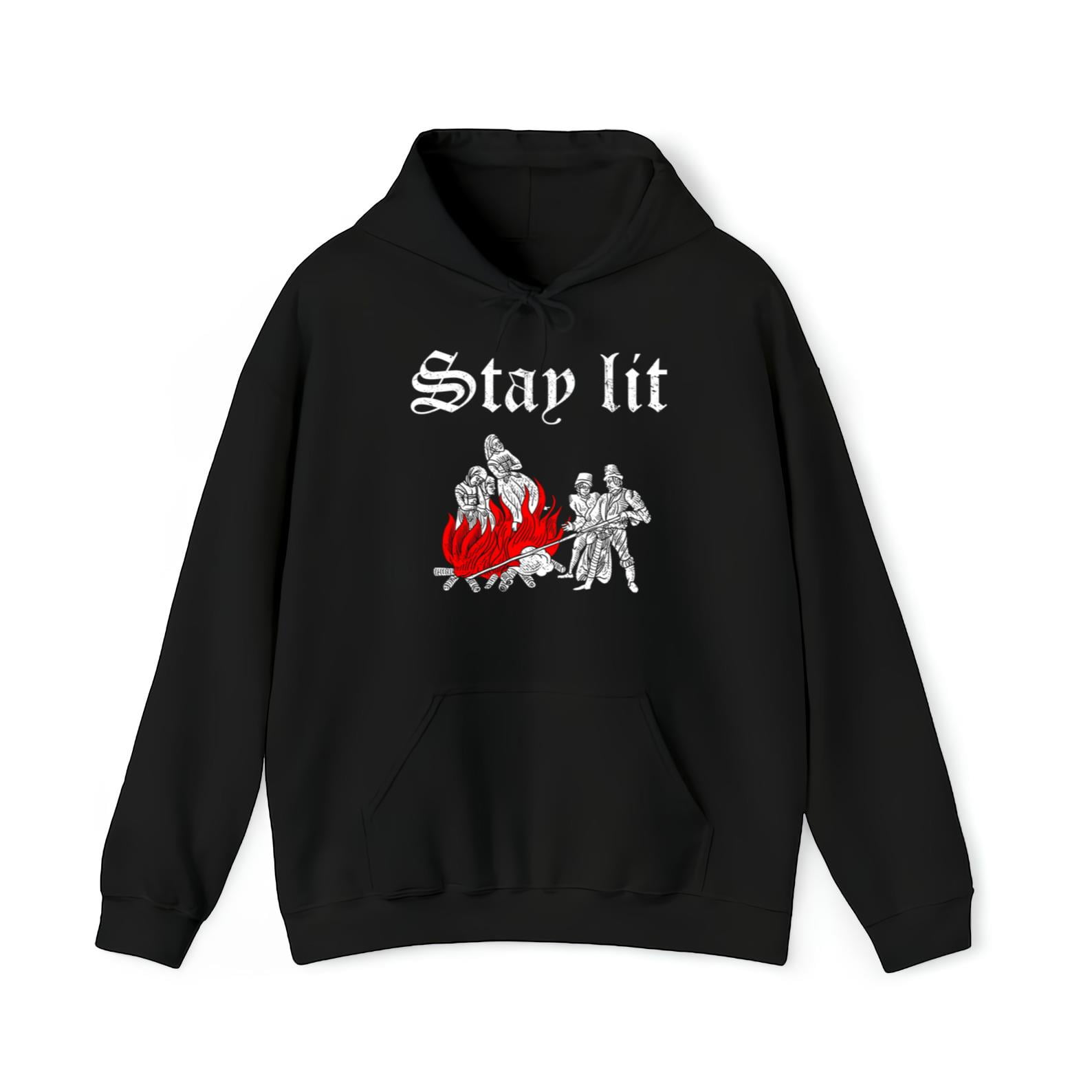 Stay lit t-shirt, sarcastic medieval woodcut, funny morbid shirt ...