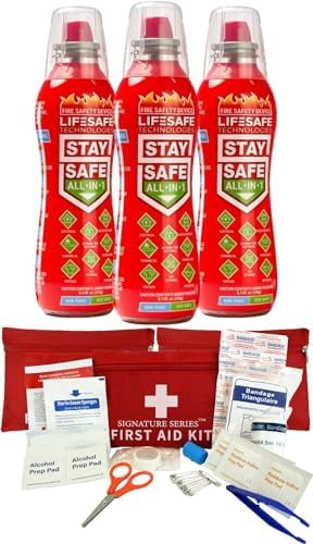 StaySafe All-in-1 Portable Fire Extinguisher for Home, Kitchen, Car ...