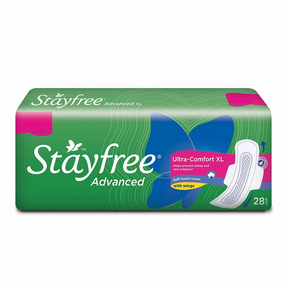 Stayfree Advanced Ultra-Comfort Napkins With Wings - 28 Pads (Extra ...