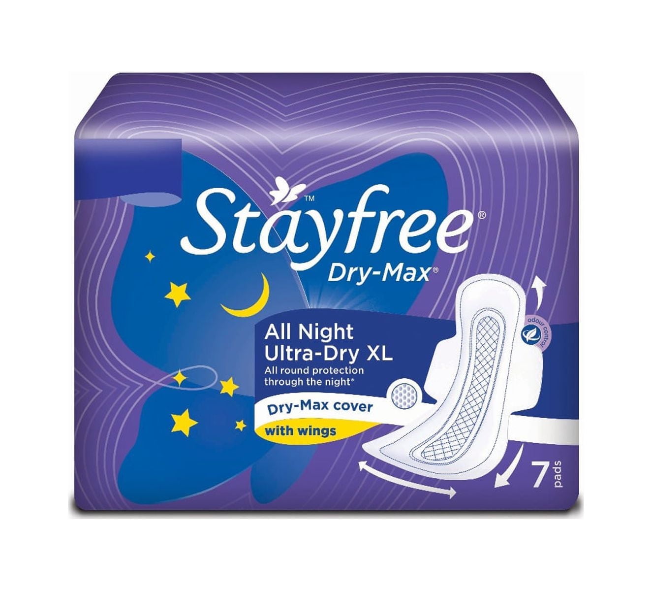 Stayfree Drymax Ultra-Dry Night Pads with Wings, XL, 7 Count for ...