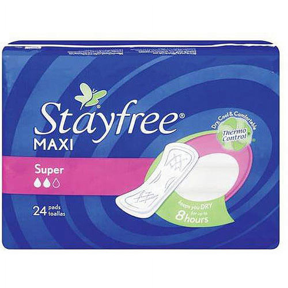 Stayfree Maxi Super Pads, Unscented, 24 Ct HSA/FSA Eligible - Walmart.com