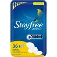Stayfree Ultra Thin Pads with Wings, Unscented, Regular, 36 Ct HSA/FSA ...