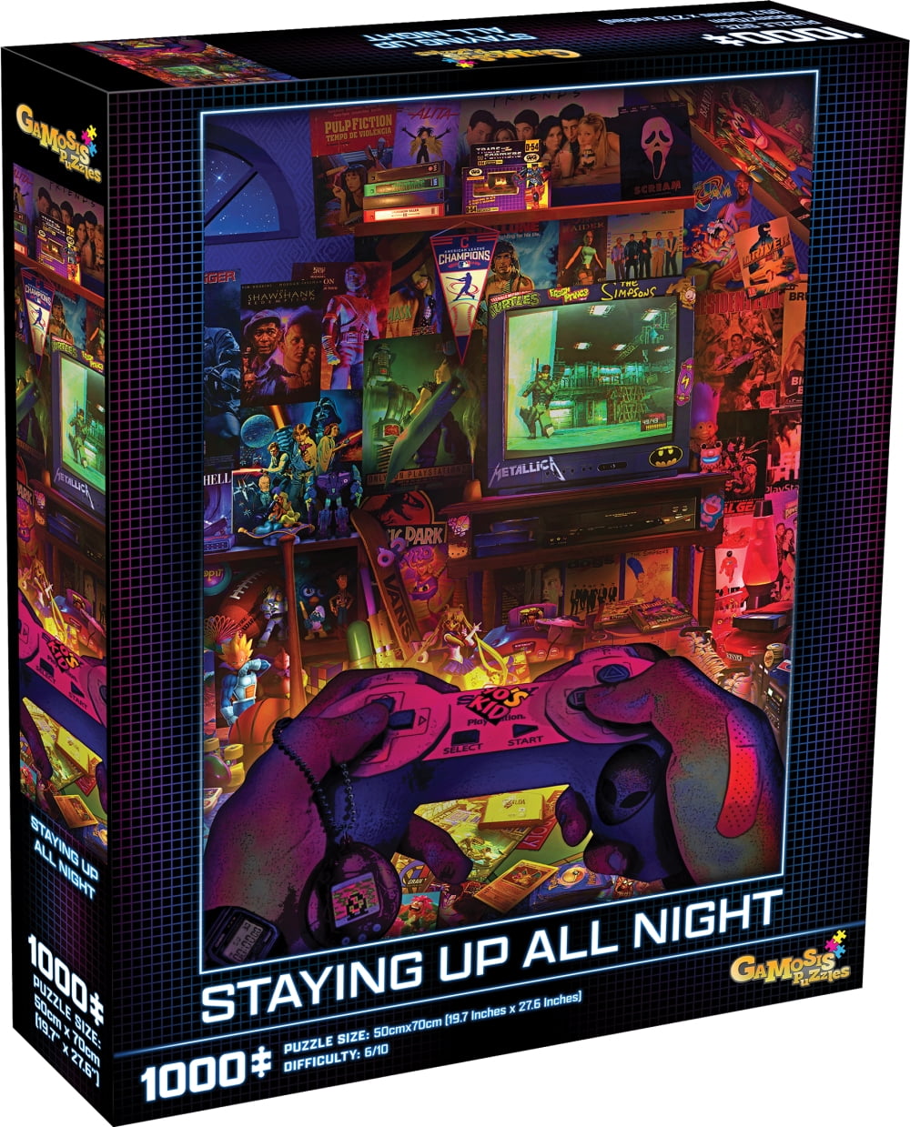 Mchezo Retro Video Game Puzzle, 80's Nostalgia Puzzle by Artist Rachid ...