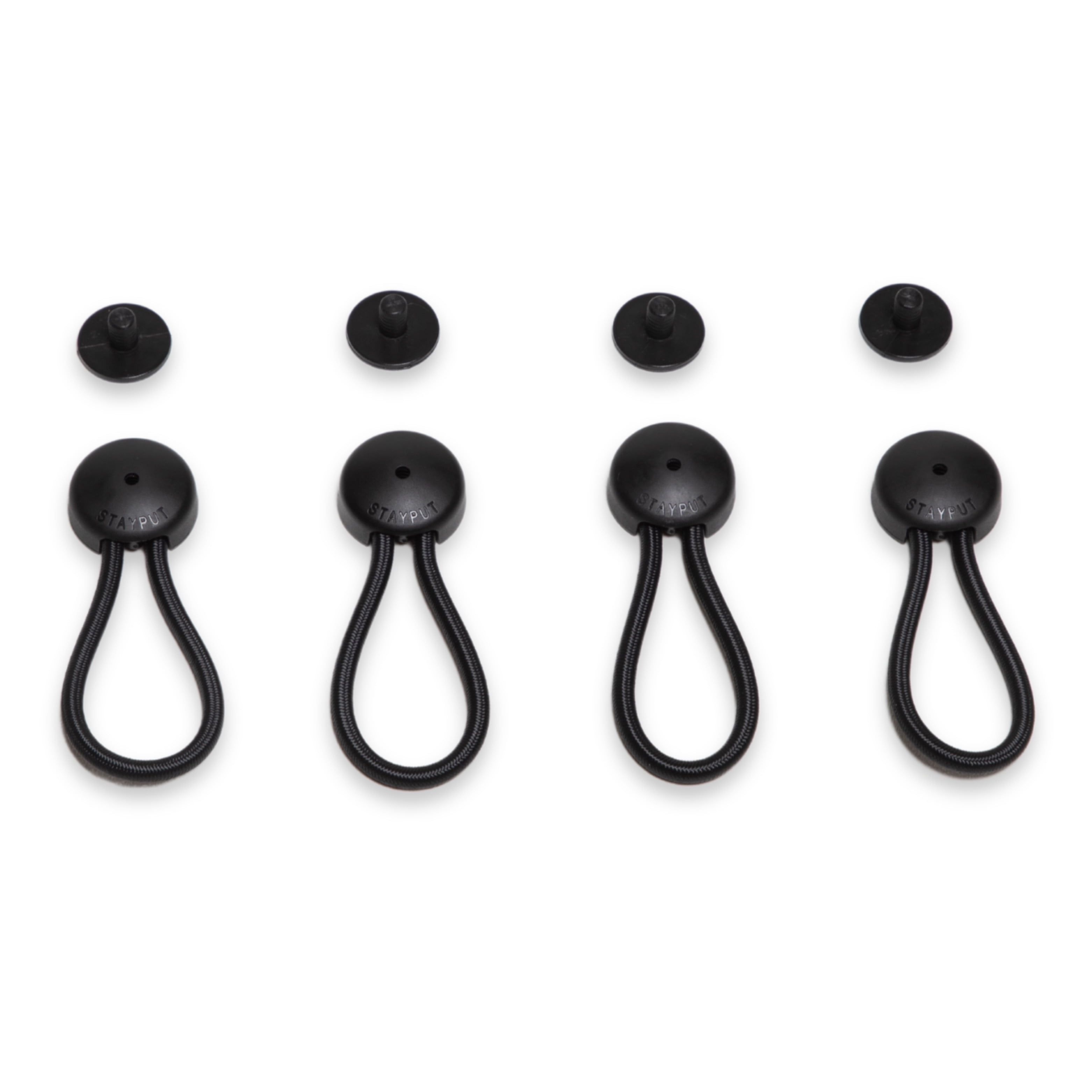 Stayput 6 5/8" Standard Size Black Shock Cord & Fastener for Canvas ...