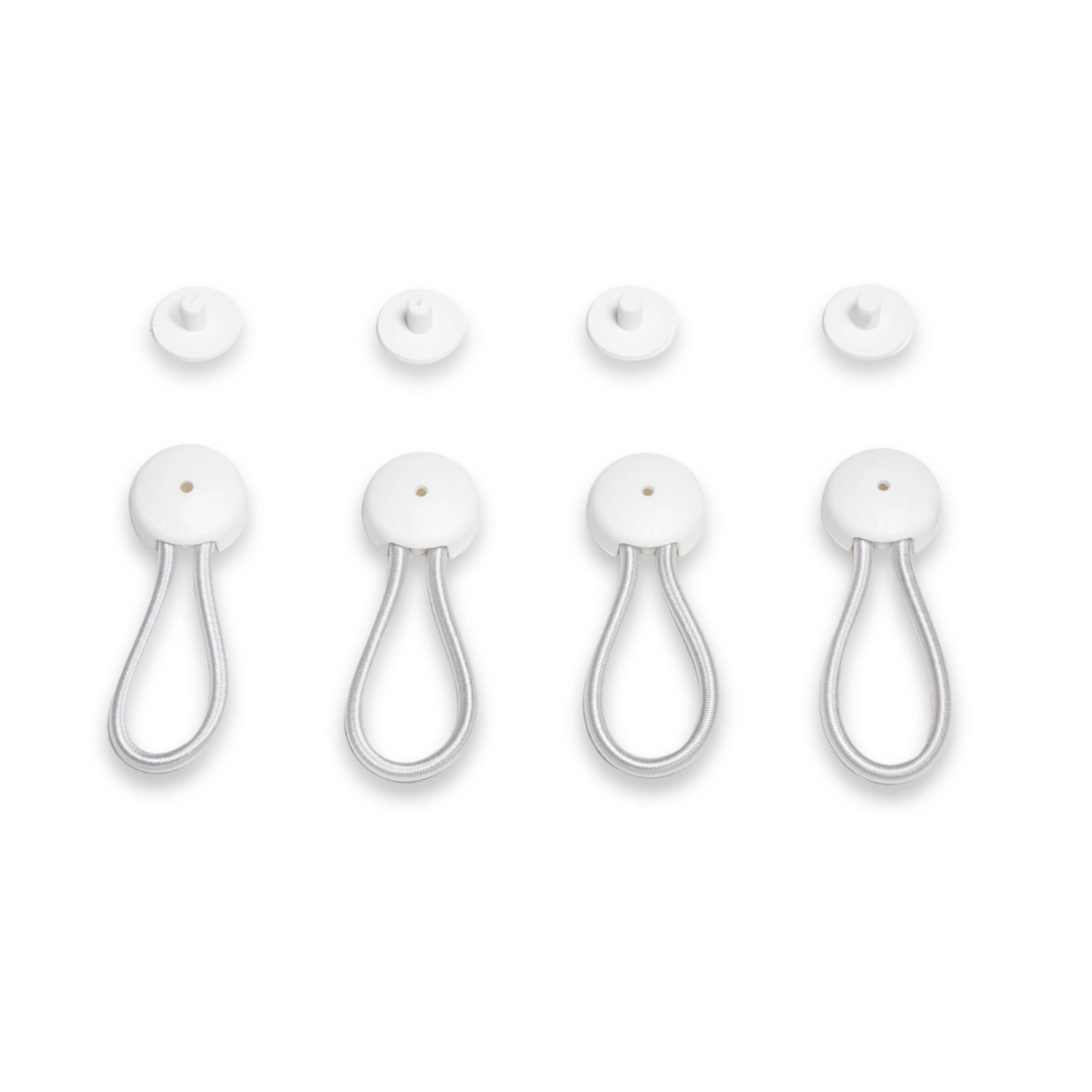 Stayput Standard Size 6 5 8 White Shock Cord And Fastener Pack Of 4 For