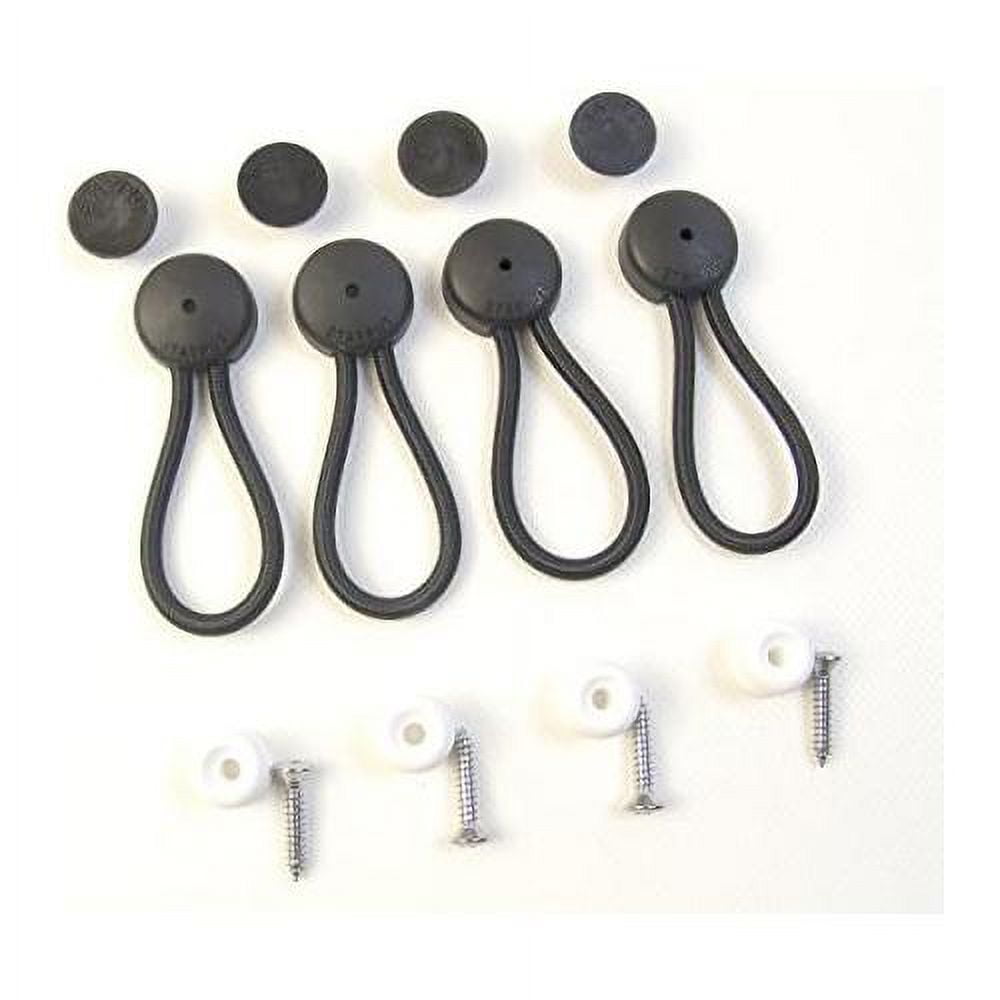 Stayput Bungee Shock Cord Fasteners Black With White Surface