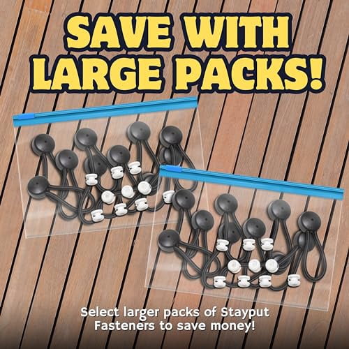 Stayput Fasteners 6 5/8" Standard Size Black Bungee Shock Cord ...