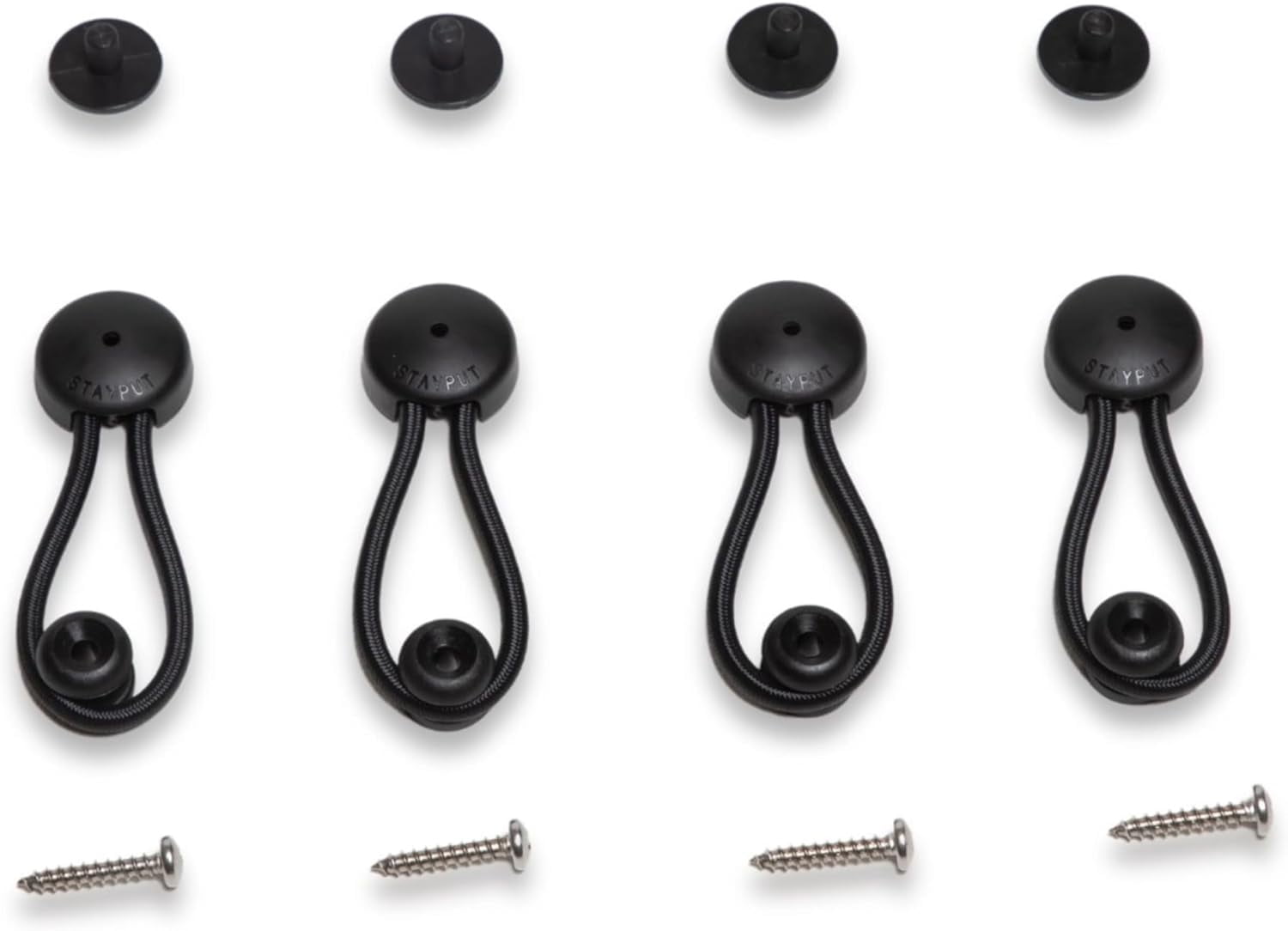 Stayput Fasteners 6 5/8" Standard Size Black Bungee Shock Cord ...
